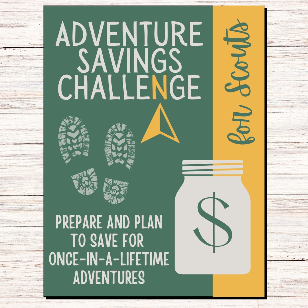 Adventure Savings Challenge Summer Camp Fund Tracker Printable High ...