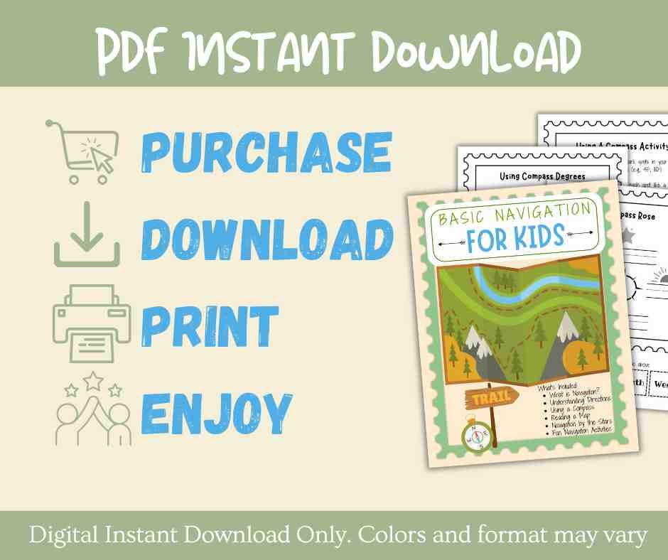 Map & Compass Skills Activity Workbook for Kids – Outdoor Learning ...