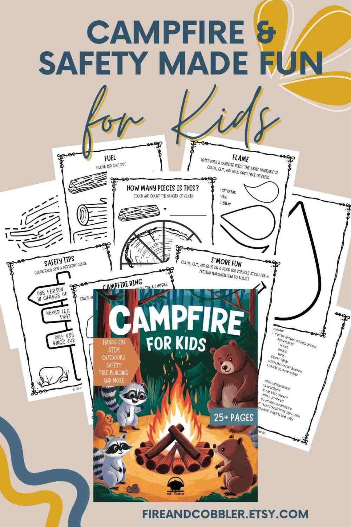 Campfire for Kids PDF Download | Fire Safety STEM Activity | Camping ...