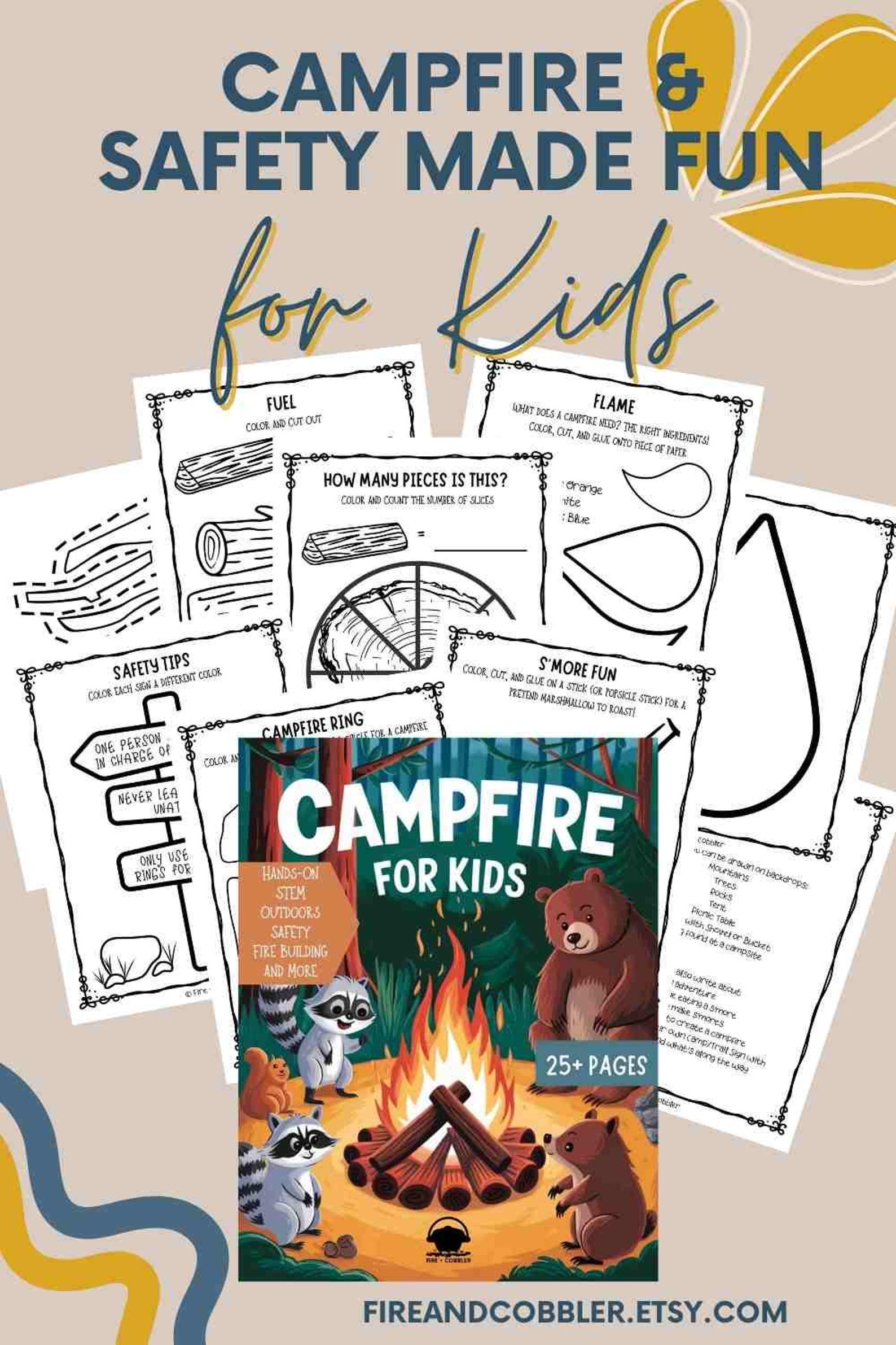Campfire for Kids PDF Download | Fire Safety STEM Activity | Camping ...