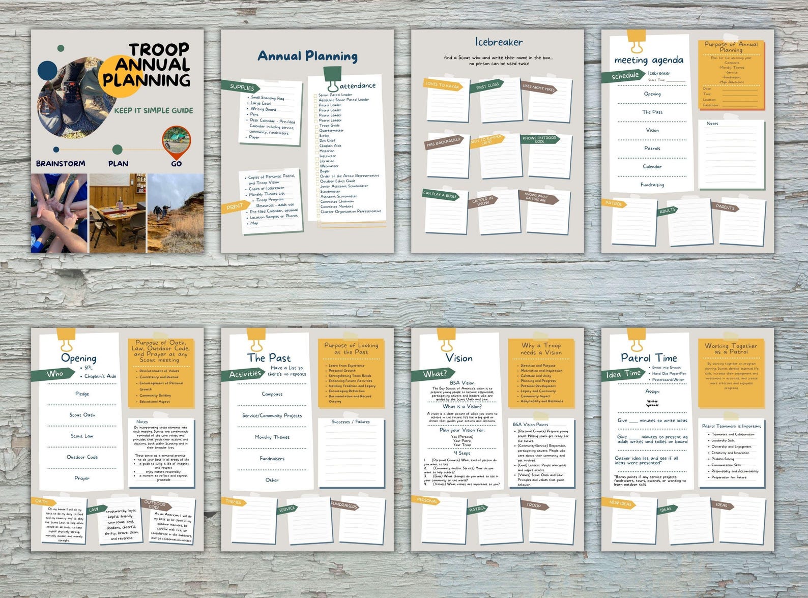 Annual Planning Guide Scout Troop Program Checklist Calendar Event Plan ...