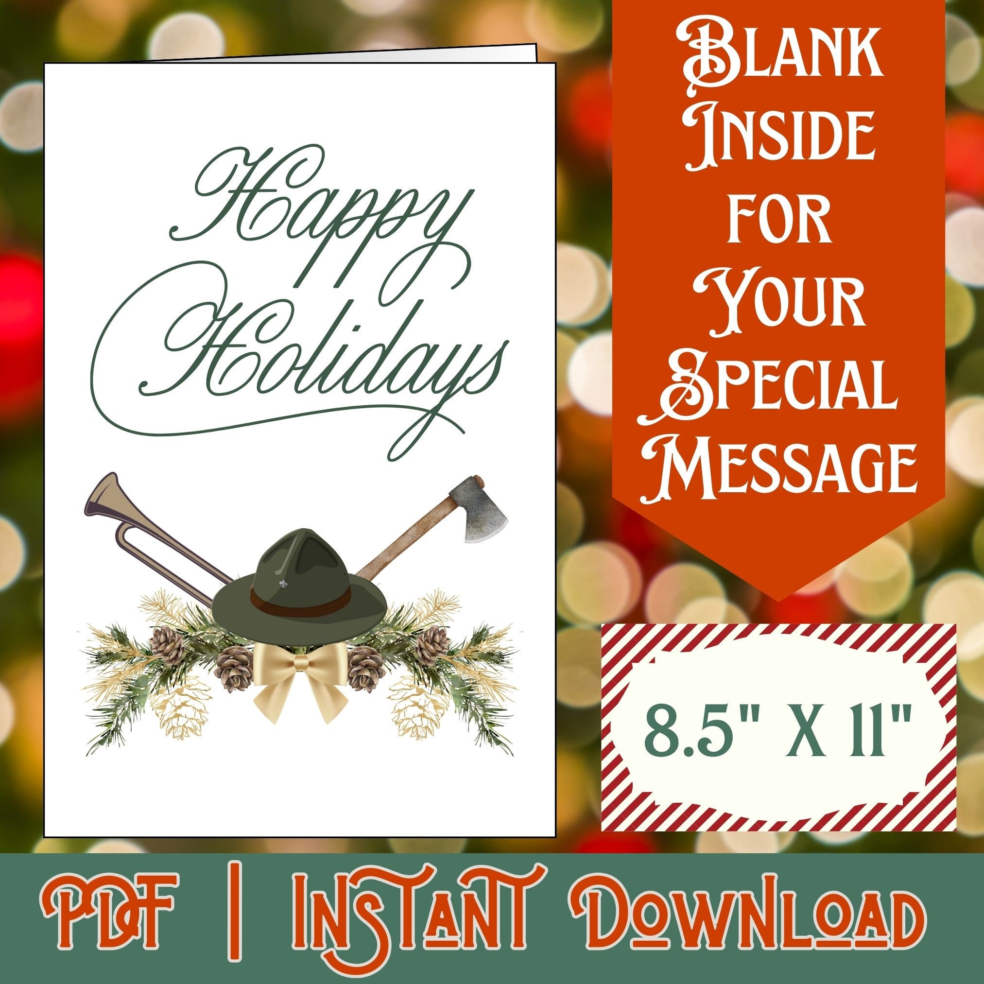 Scout Printable Holiday 3 Card Bundle Scout Leader Appreciation Troop ...