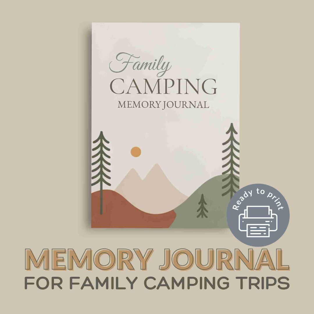 Family Camping Memory Journal Printable PDF Outdoor Adventure Scrapbook ...