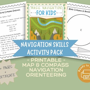 Navigation Skills Activity Workbook for Kids Map Reading Compass ...