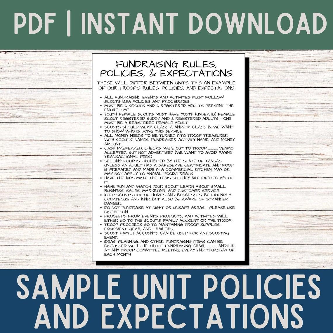 Fundraising Booth Guide for Troop Unit Ideas Youth Event Plan for Any ...