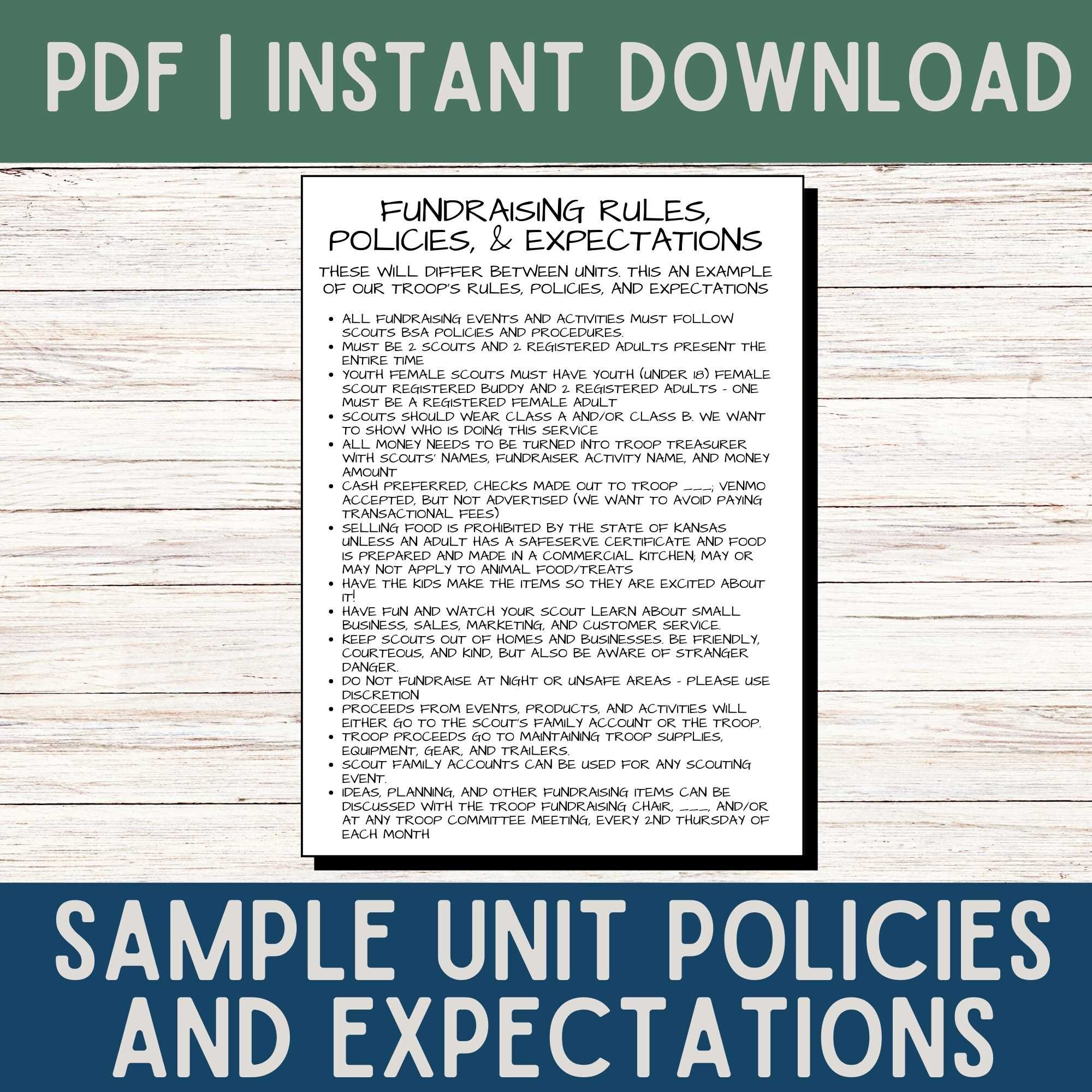 Fundraising Booth Guide for Troop Unit Ideas Youth Event Plan for Any ...