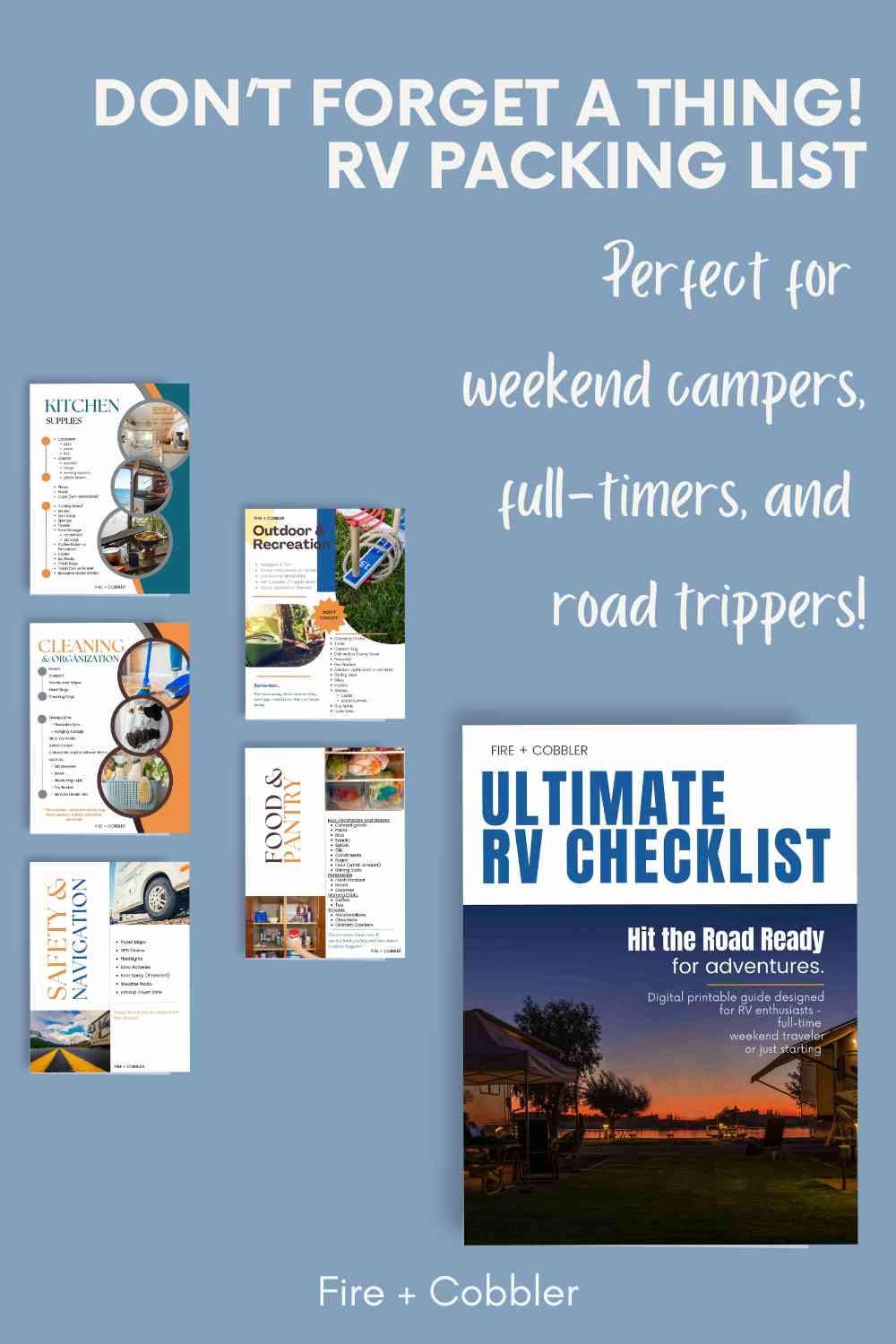 Ultimate RV Checklist: Digital Printable Camper Prep Guide (digital ...