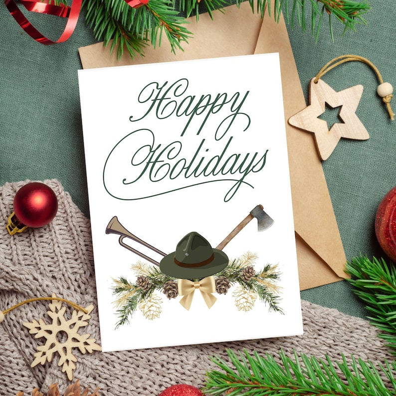 Scout Printable Holiday 3 Card Bundle Scout Leader Appreciation Troop ...