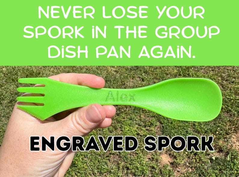 Personalized Camping Spork: Custom Engraved Lightweight Utensil - Etsy