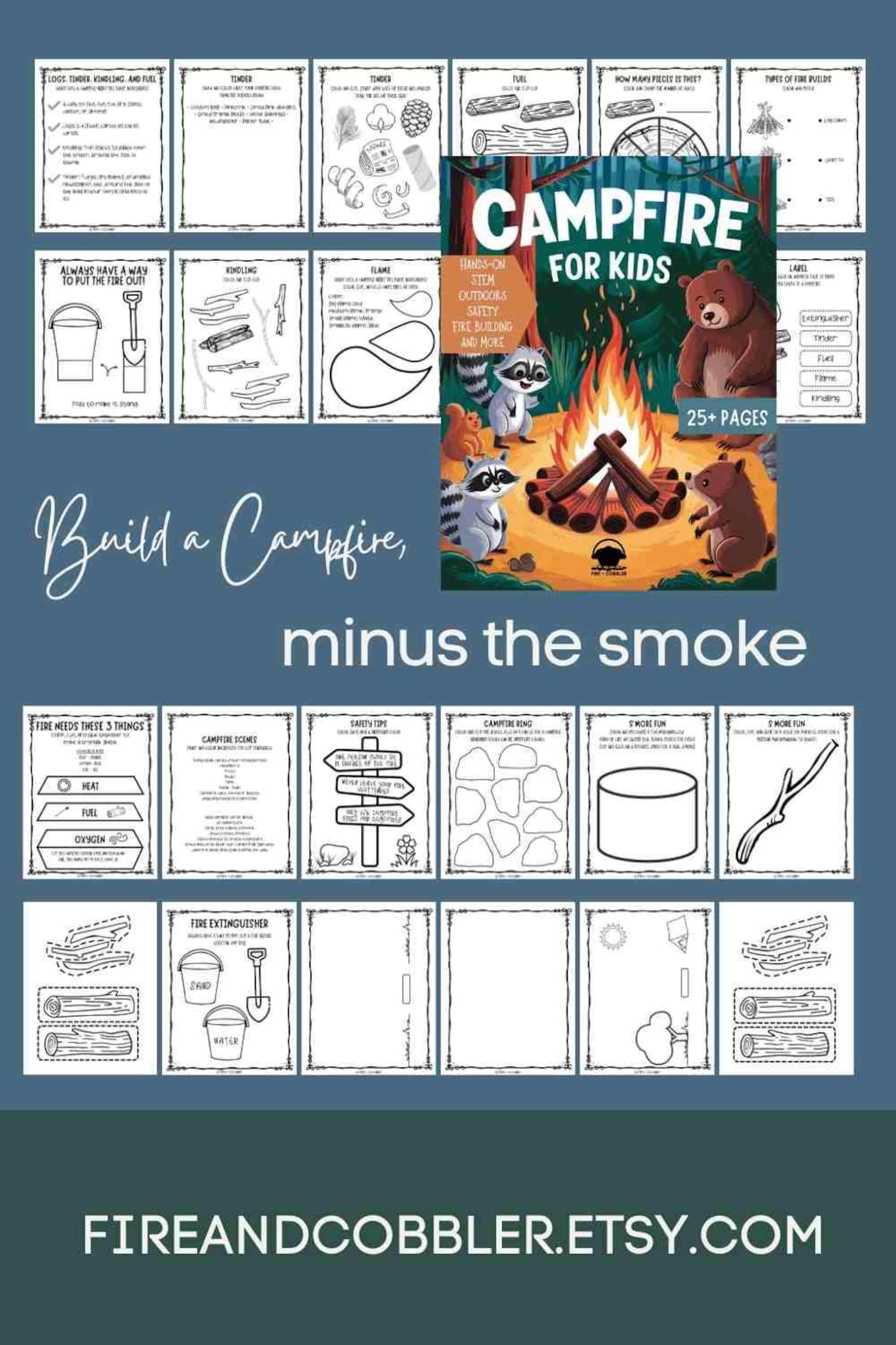Campfire for Kids PDF Download | Fire Safety STEM Activity | Camping ...