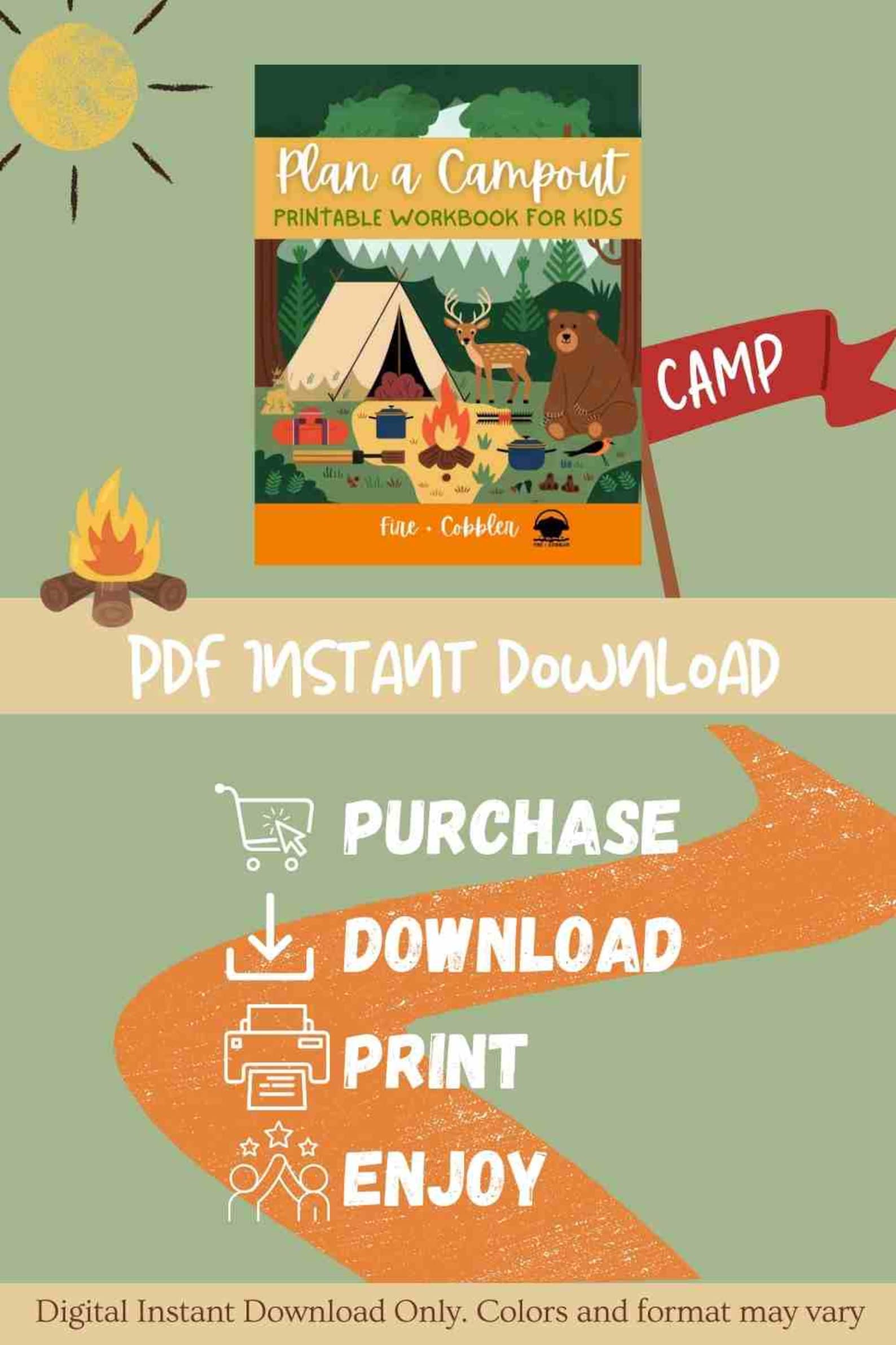 Kids Campout Planner: Printable Adventure Workbook for Scouts, Family Camping Trip Checklist ...