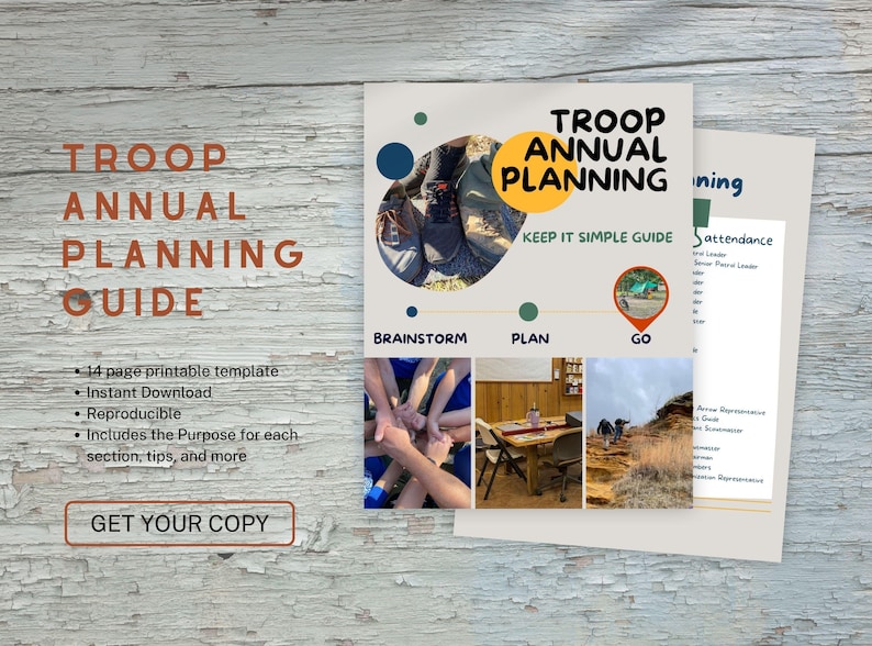 Annual Planning Guide Scout Troop Program Checklist Calendar Event Plan ...