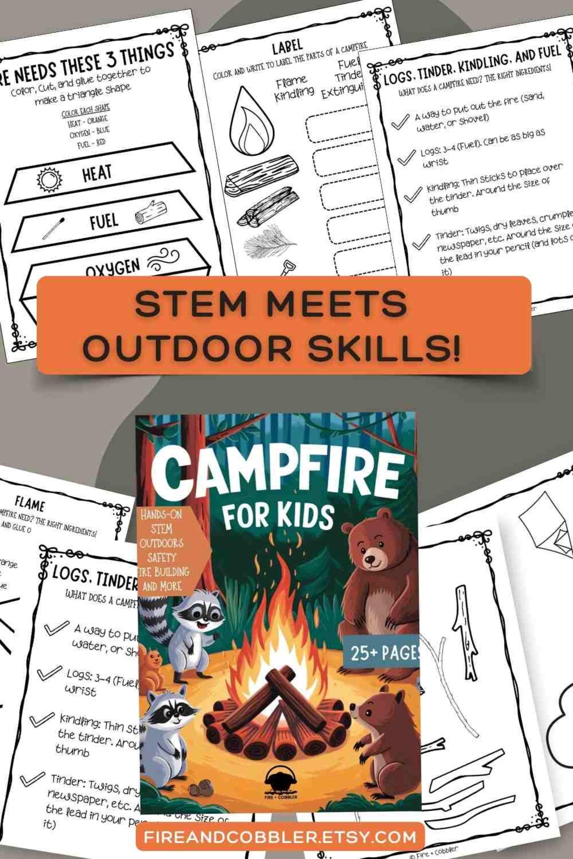 Campfire for Kids PDF Download | Fire Safety STEM Activity | Camping ...