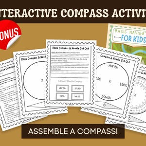 Navigation Skills Activity Workbook for Kids Map Reading Compass ...