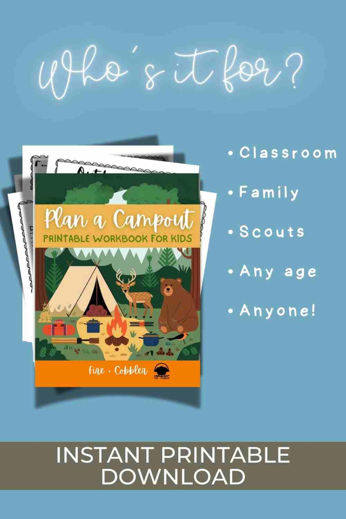 Kids Campout Planner: Printable Adventure Workbook for Scouts, Family Camping Trip Checklist ...