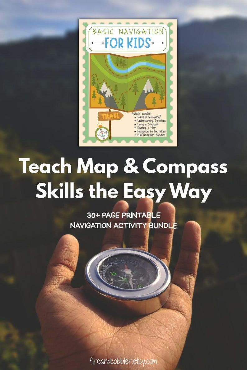 Map & Compass Skills Activity Workbook for Kids – Outdoor Learning ...