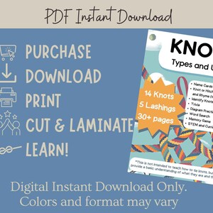 Kids Knot Tying Guide Uses and Types Printable PDF Downloads Parents ...