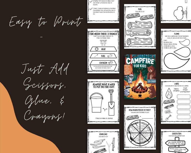 Campfire Craft for Kids: Fire Safety STEM Activity (PDF Download) - Etsy