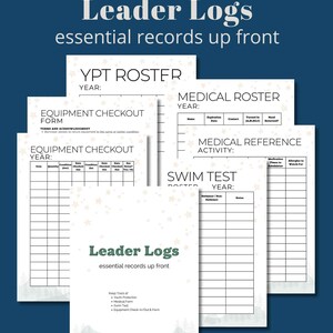 Scout Leader Log Roster Printable: Medical & Equipment Forms (digital ...