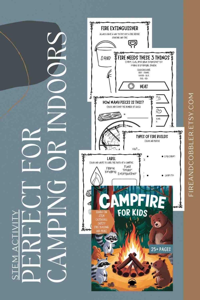 Campfire for Kids PDF Download | Fire Safety STEM Activity | Camping ...