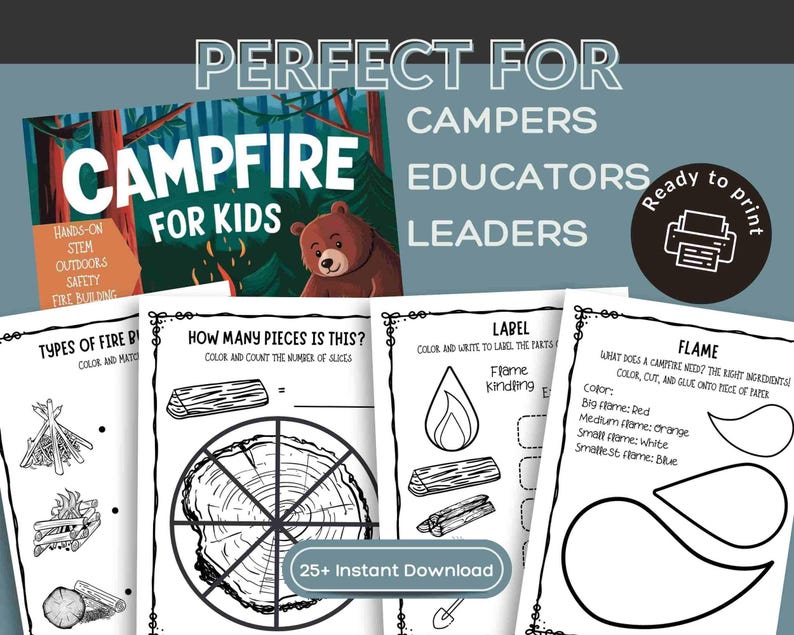 Campfire Craft for Kids: Fire Safety STEM Activity (PDF Download) - Etsy