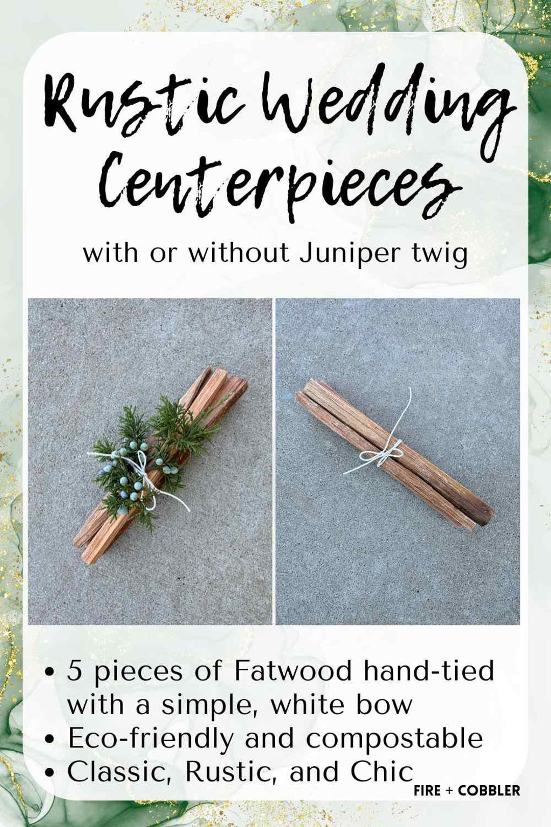 Natural Fatwood Fire Starter Bundle of 5 Sticks Eco-friendly Kindling ...