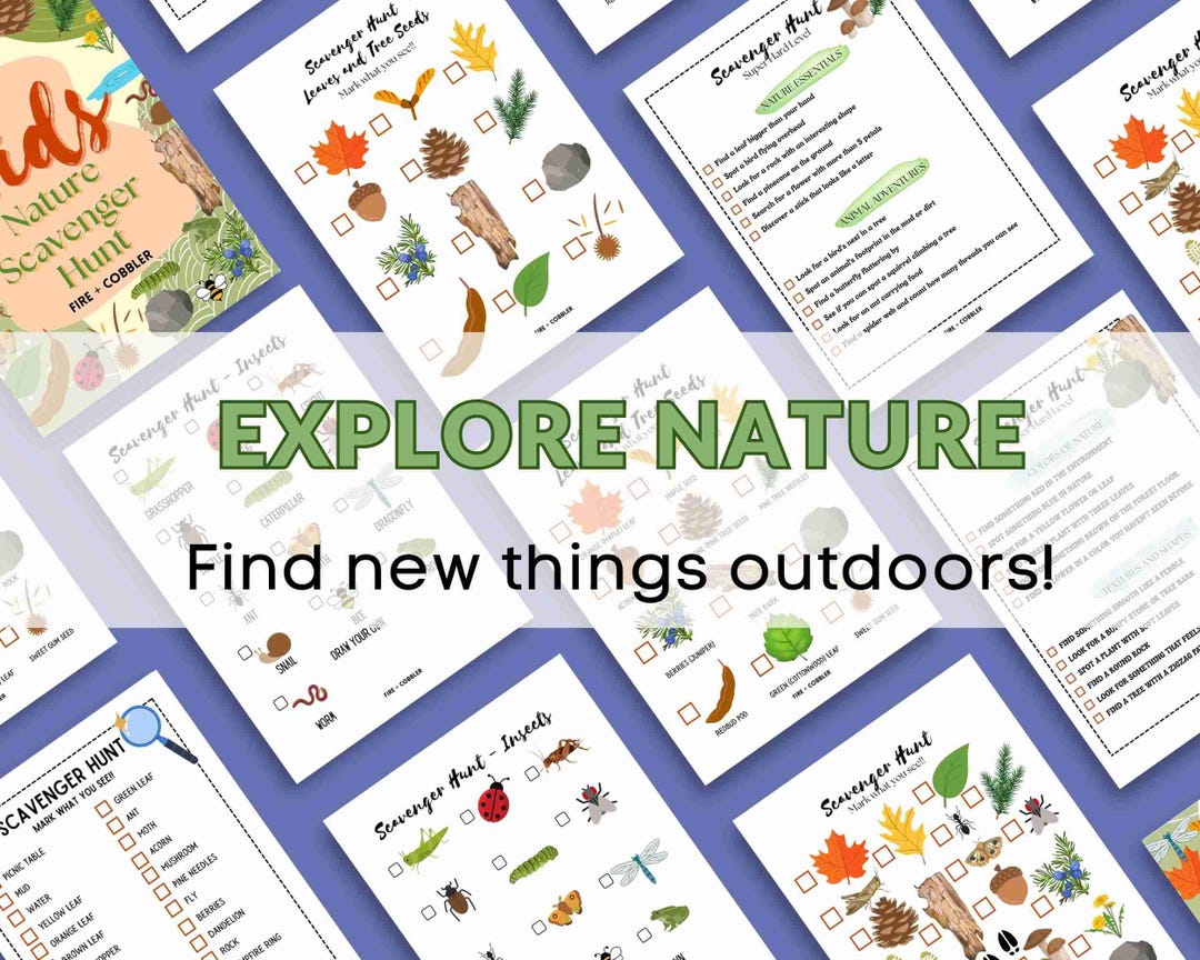 Kids Nature Scavenger Hunt: Outdoor Activity Printable (PDF) - Etsy