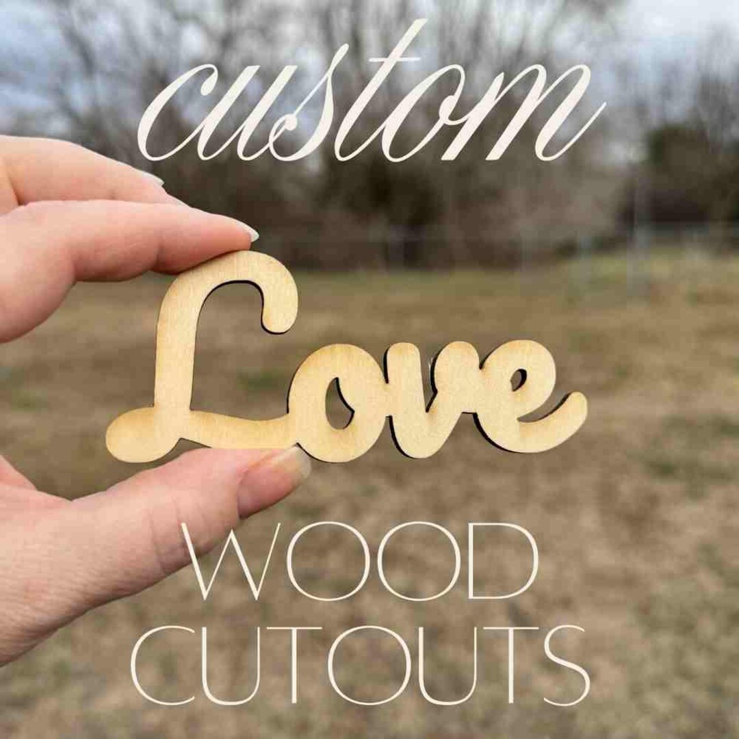 Custom Wood Cutouts Laser Cut Shapes Personalized Names Signs Crafts ...