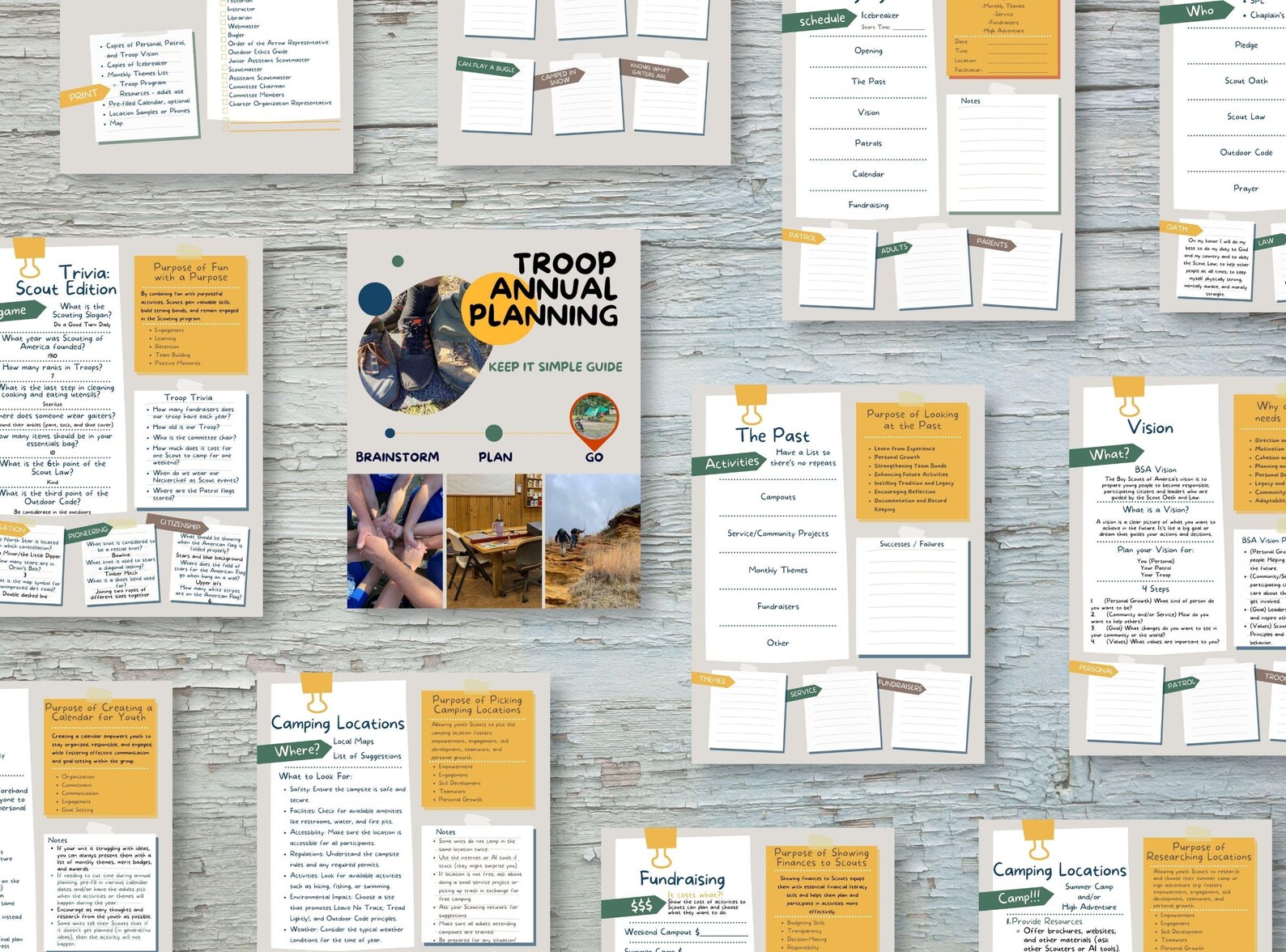 Annual Planning Guide Scout Troop Program Checklist Calendar Event Plan ...