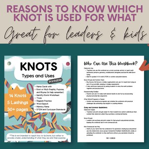 Kids Knot Tying Guide Uses and Types Printable PDF Downloads Parents ...