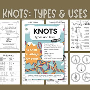 Kids Knot Tying Guide Uses and Types Printable PDF Downloads Parents ...