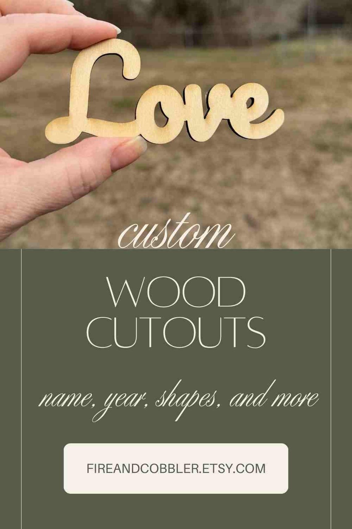 Custom Wood Cutouts Laser Cut Shapes Personalized Names Signs Crafts ...