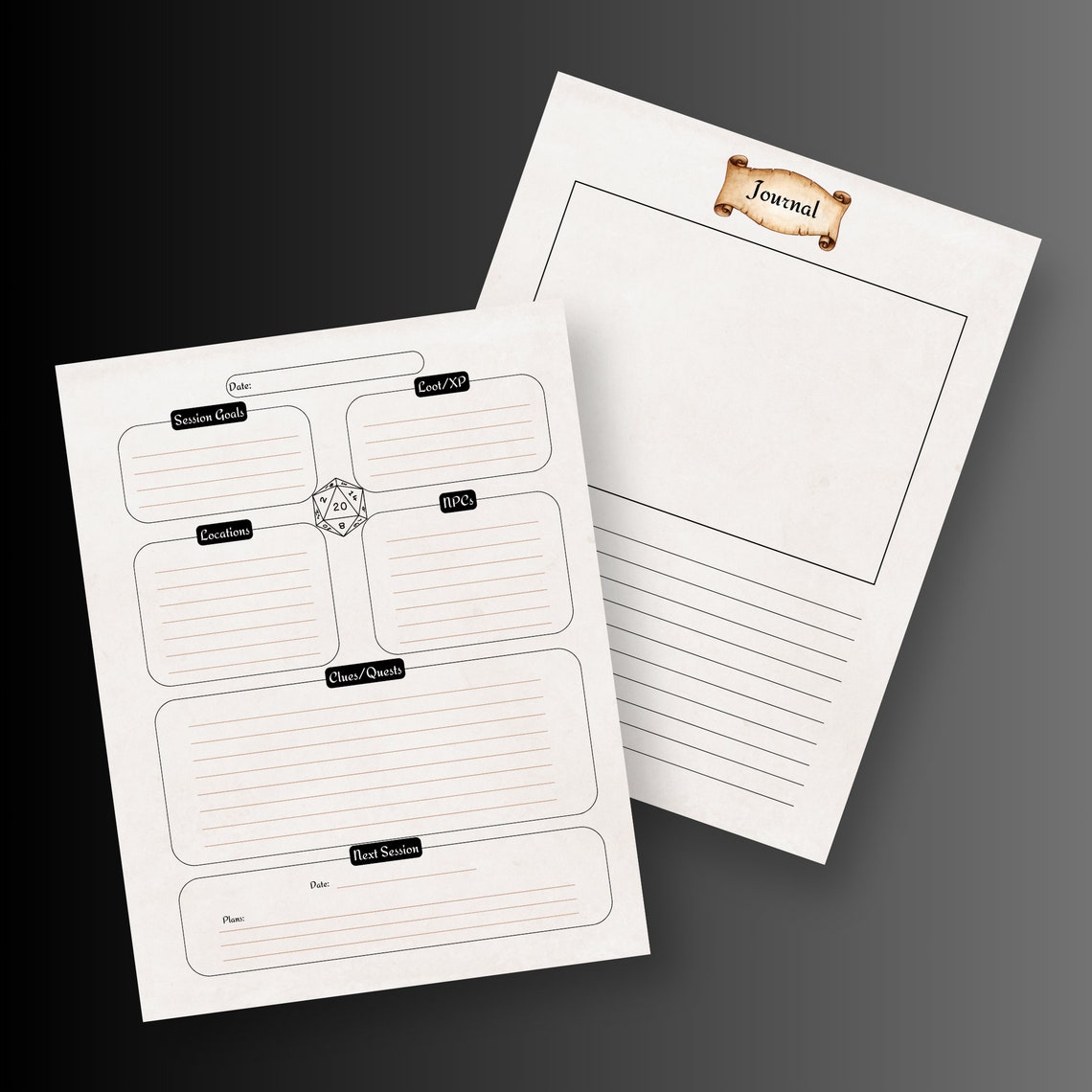 Printable 5E Compatible Campaign Journal for Players, Violent Delights ...