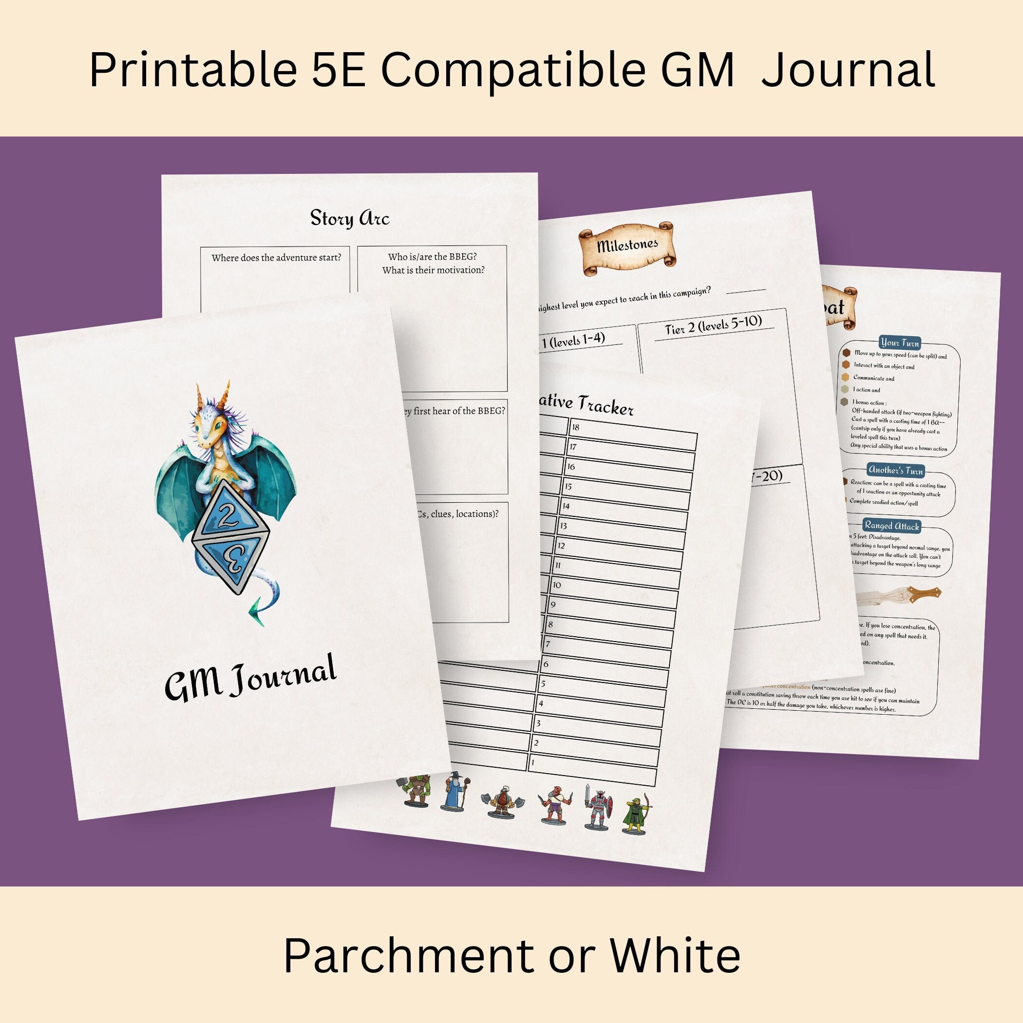 Printable Game Master/mistress Campaign Journal, 5e Compatible (2014 ...