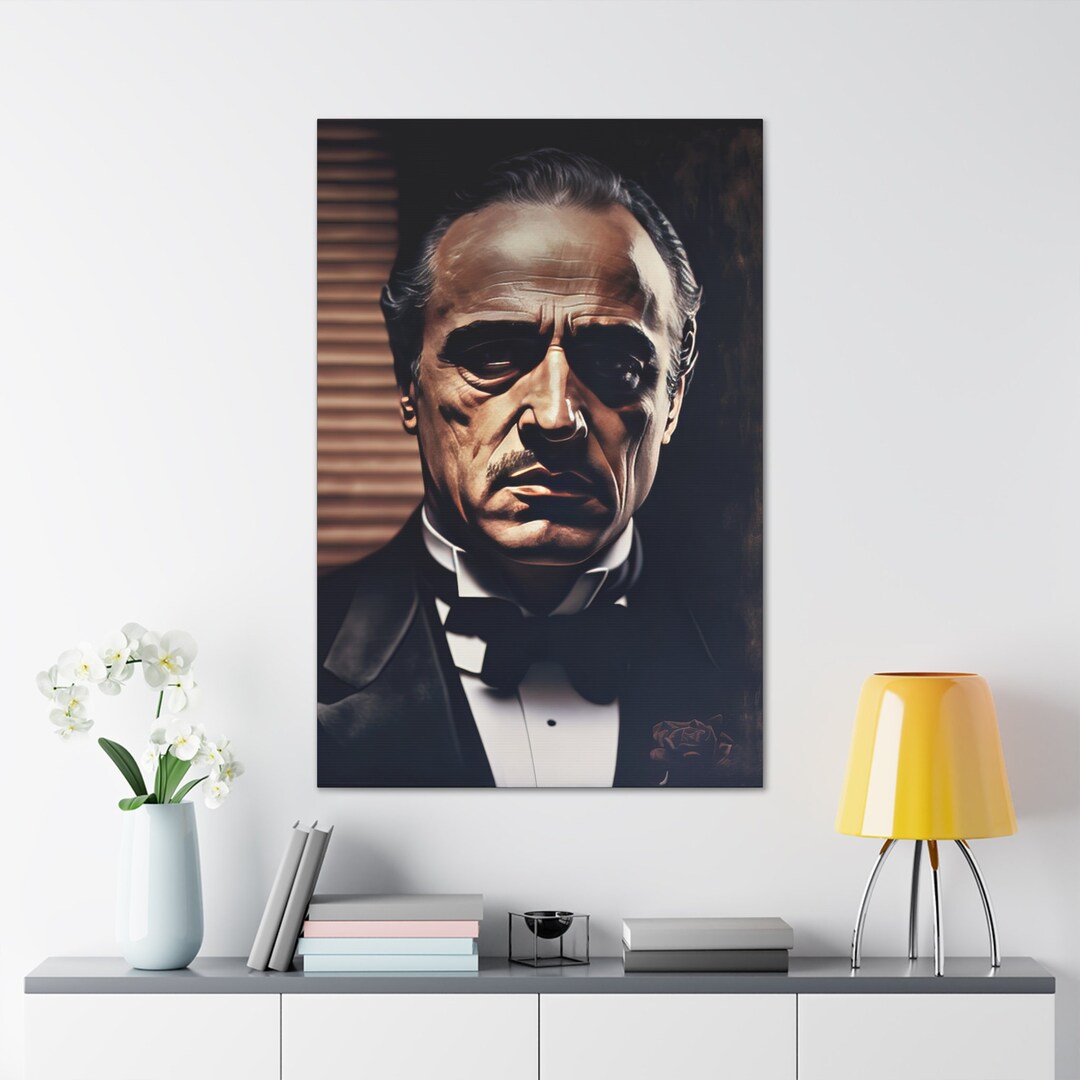 The Godfather Canvas Art | Modern Acrylic-style Illustration | HD ...