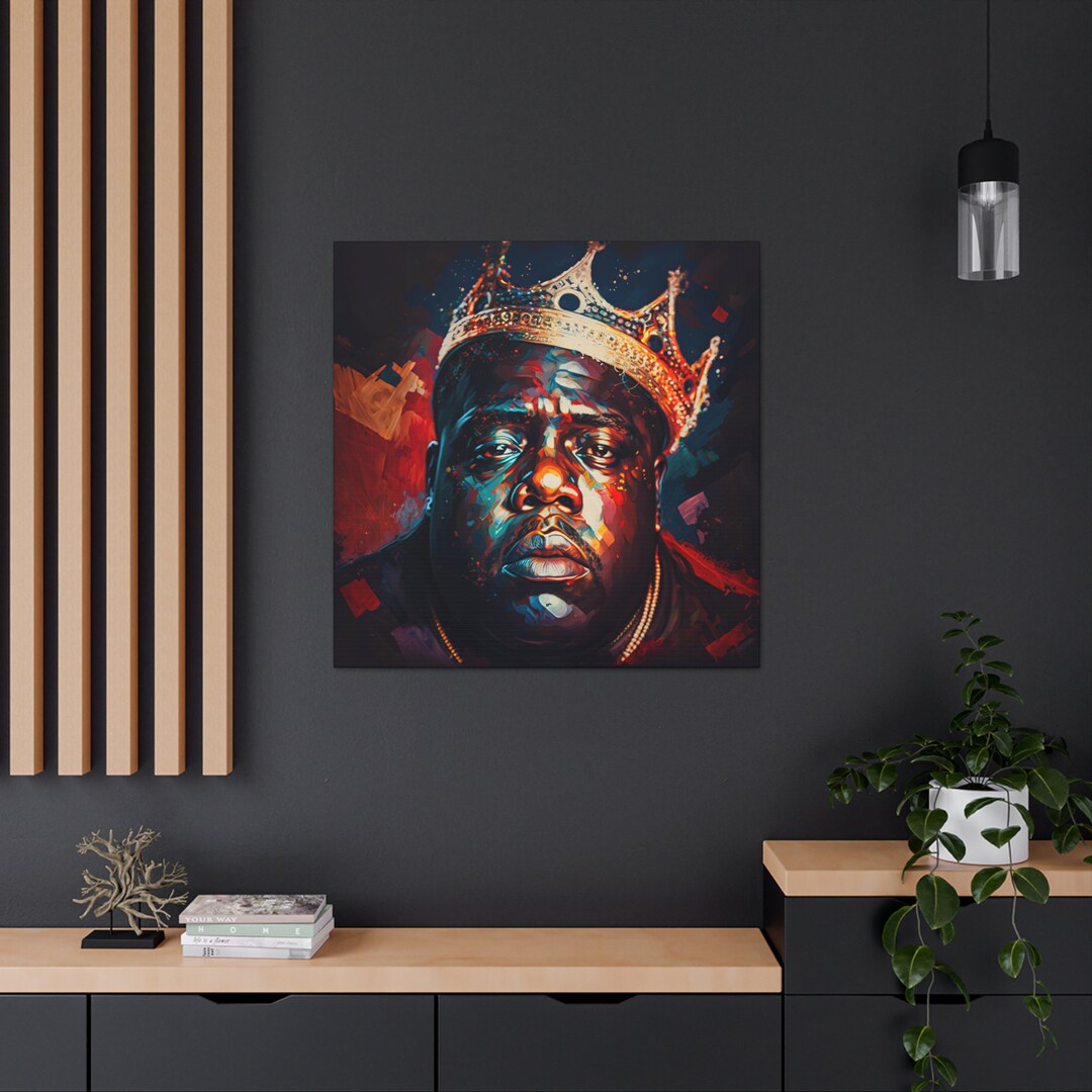 The Notorious B.I.G. Canvas Art Modern Acrylic-style Illustration HQ ...