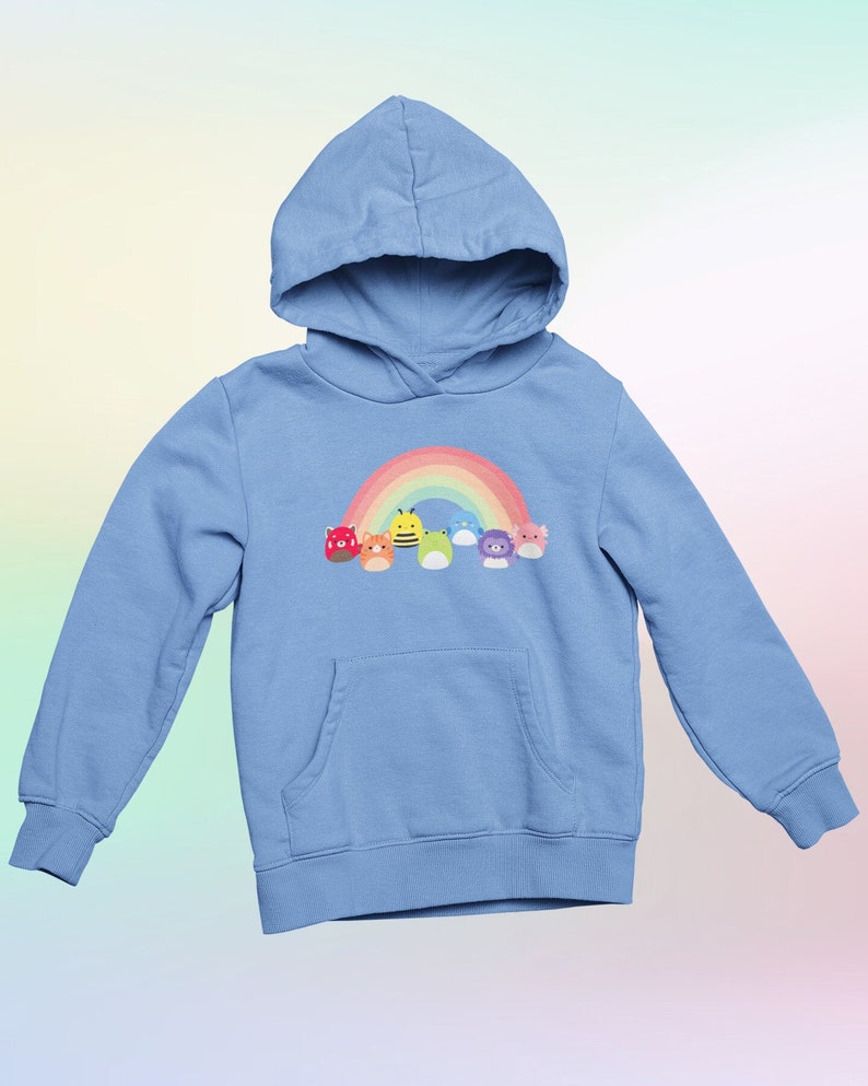 Kids Squishmallow Rainbow Hoodie Sweatshirt - Etsy
