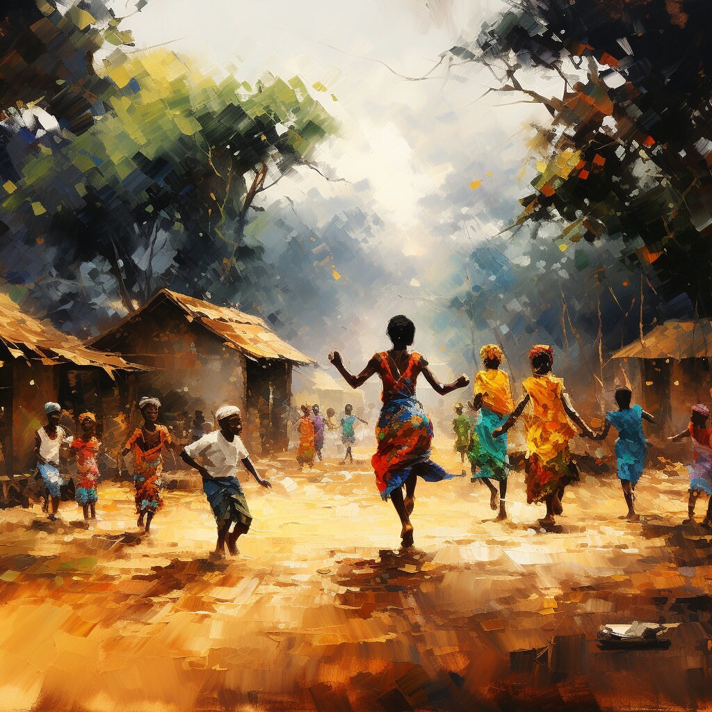 Happy Village Children - Etsy