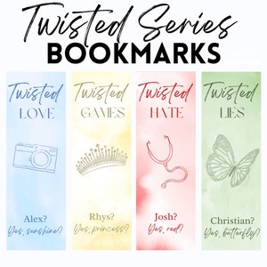 Twisted Series Printable Bookmarks, Set of 4, Downloadable, Booktok ...