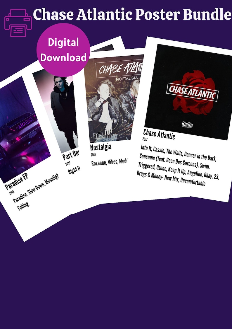 Chase Atlantic Poster Bundle - Instant Download, Aesthetic Prints ...