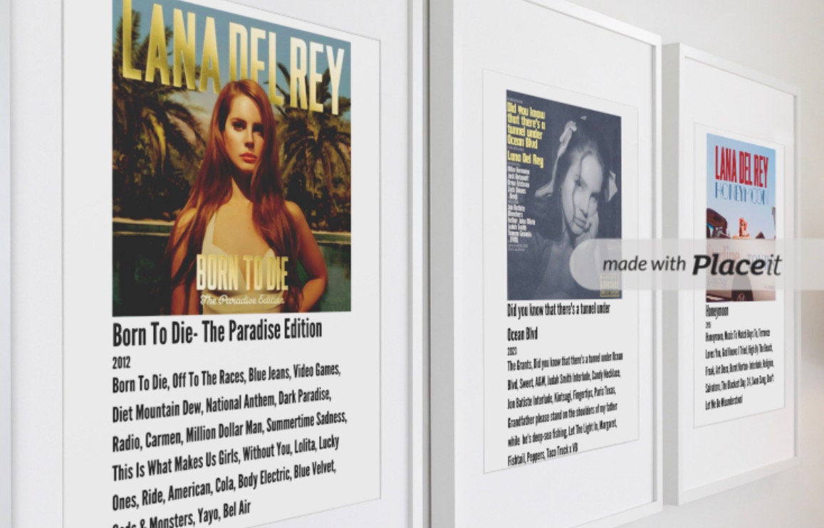 Lana Del Rey Printable Posters, Instant Download, Music Wall Art ...