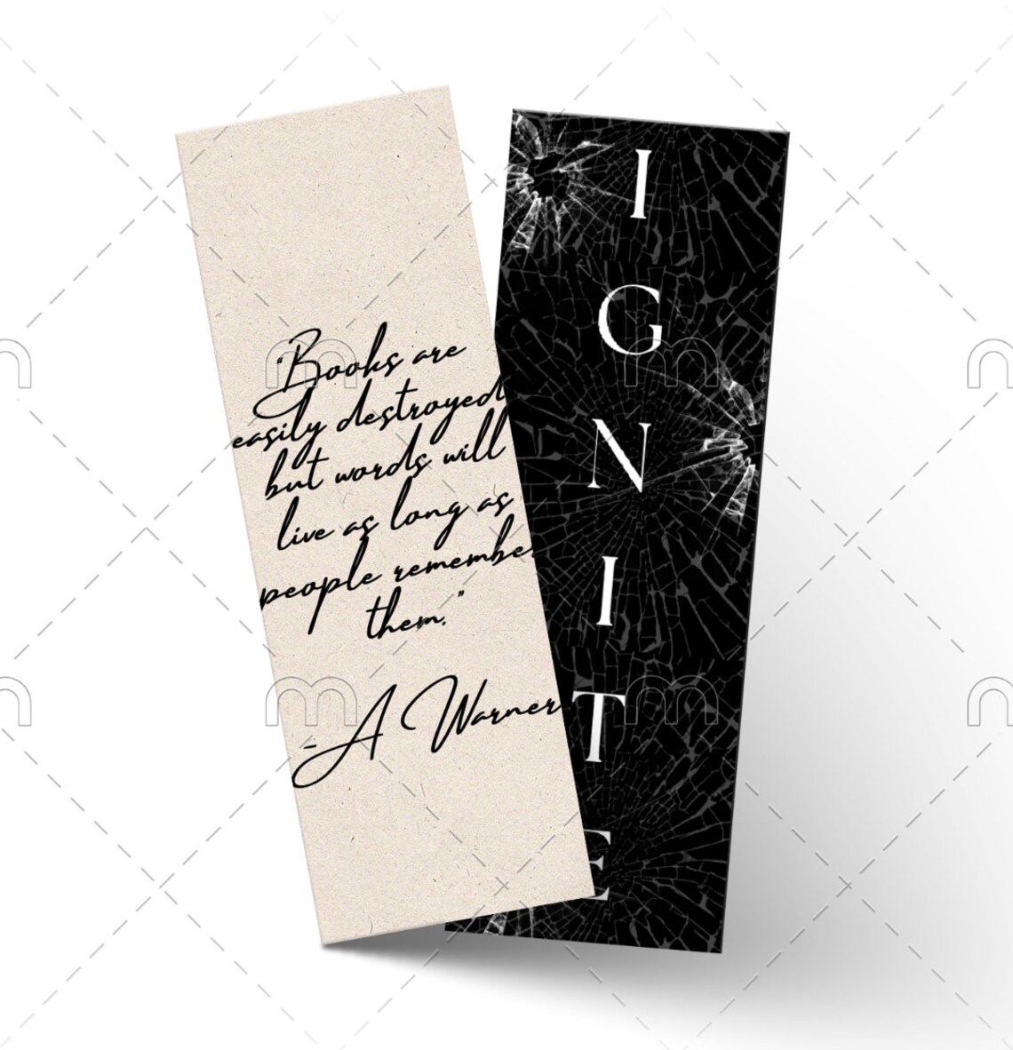 Shatter Me Inspired Bookmarks Digital Download, Unique Bookmarks, Book ...