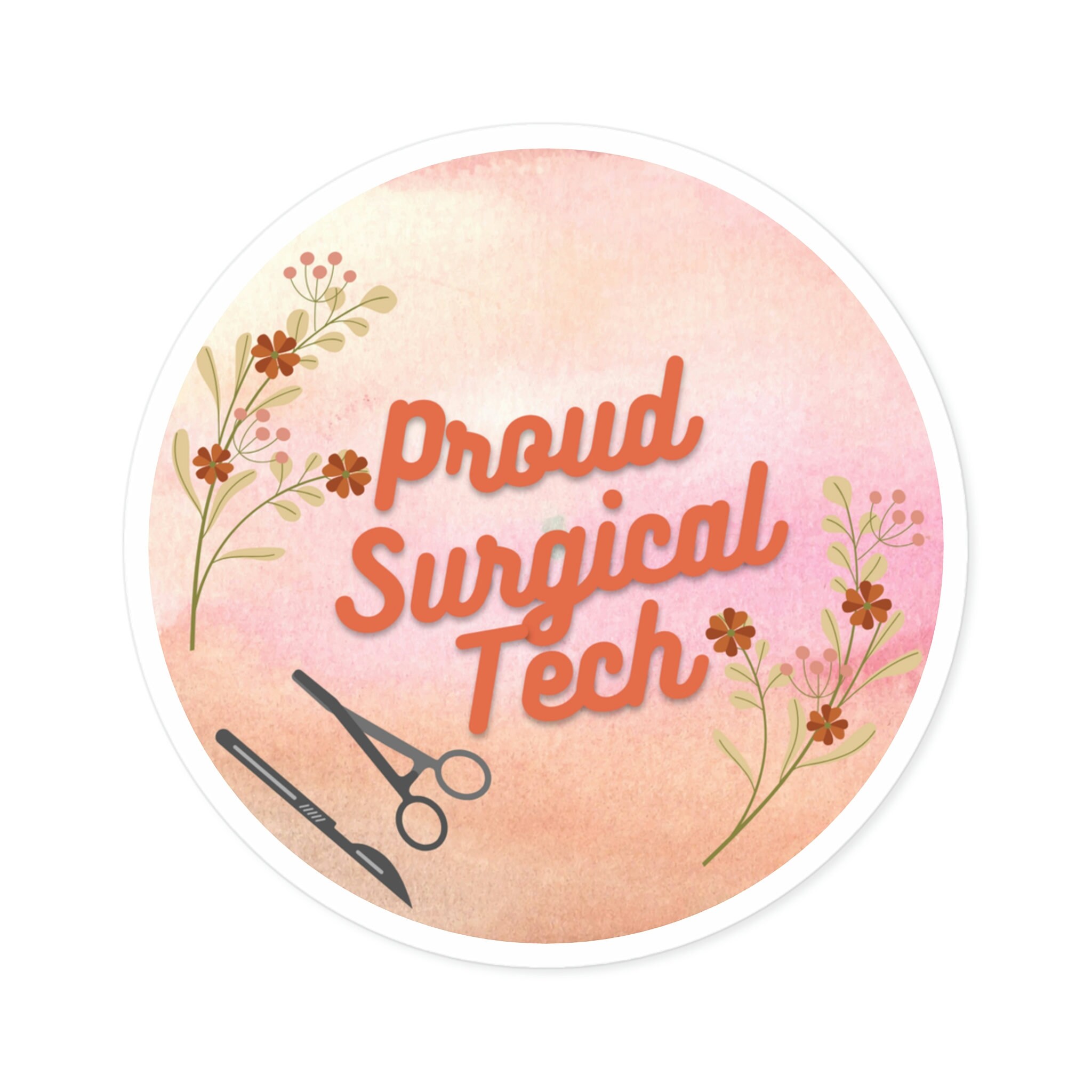Proud Surgical Tech Sticker Surgical Tech Gift Water - Etsy