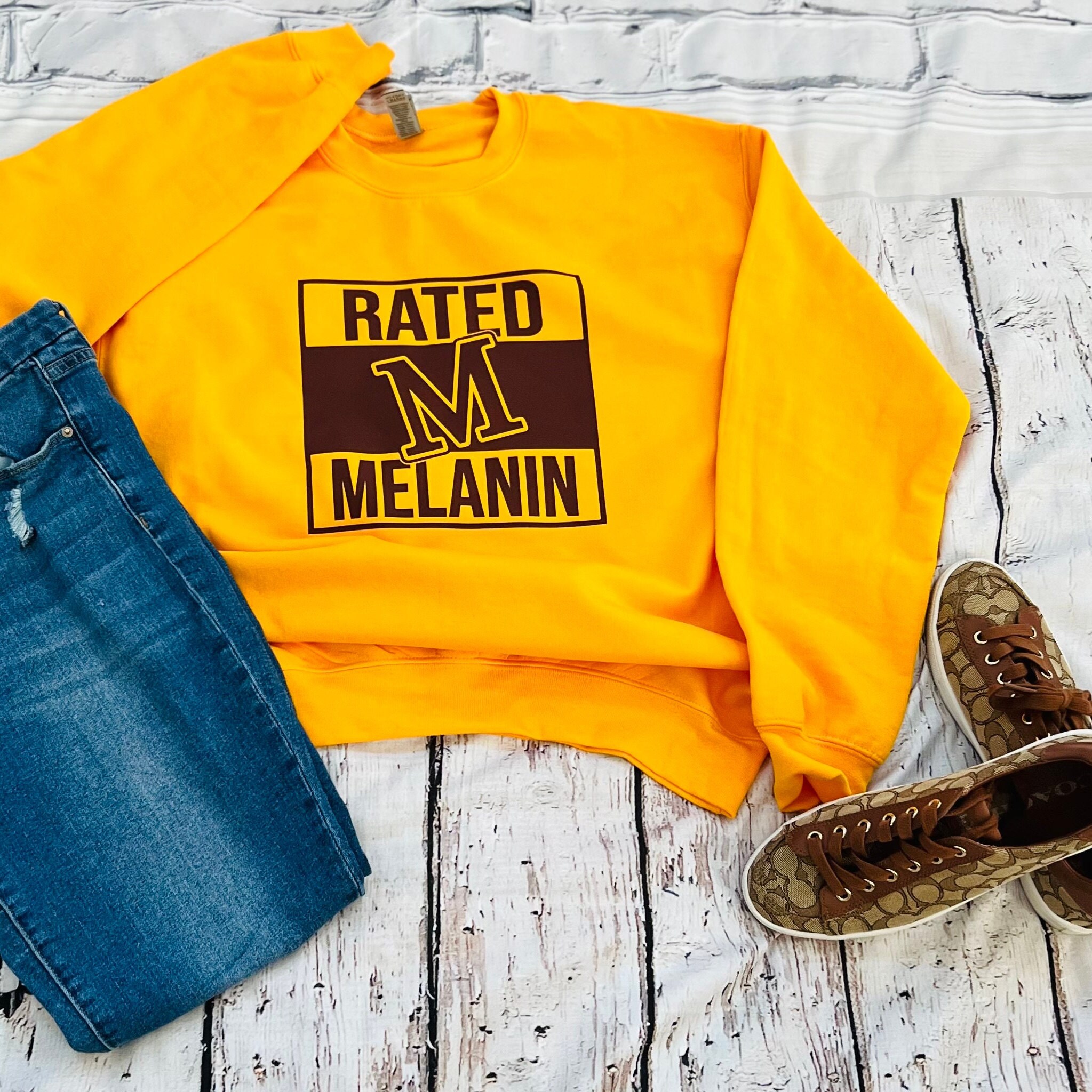 Rated m Melanin, Sweatshirts for Women, Sweatshirt Gift for Women ...