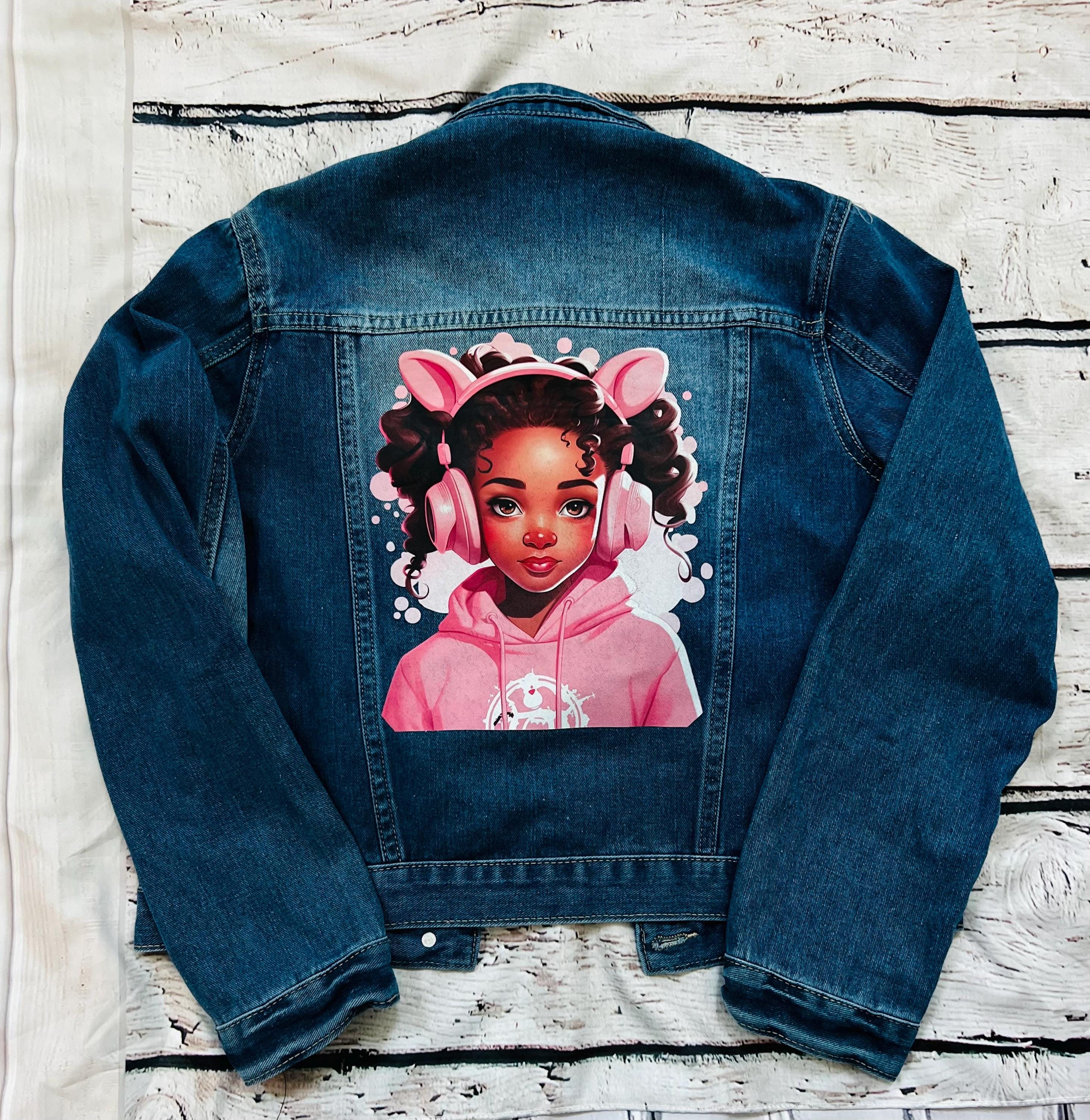 Tween Girls' Jean Jacket: Cropped Denim Jacket With Design - Etsy