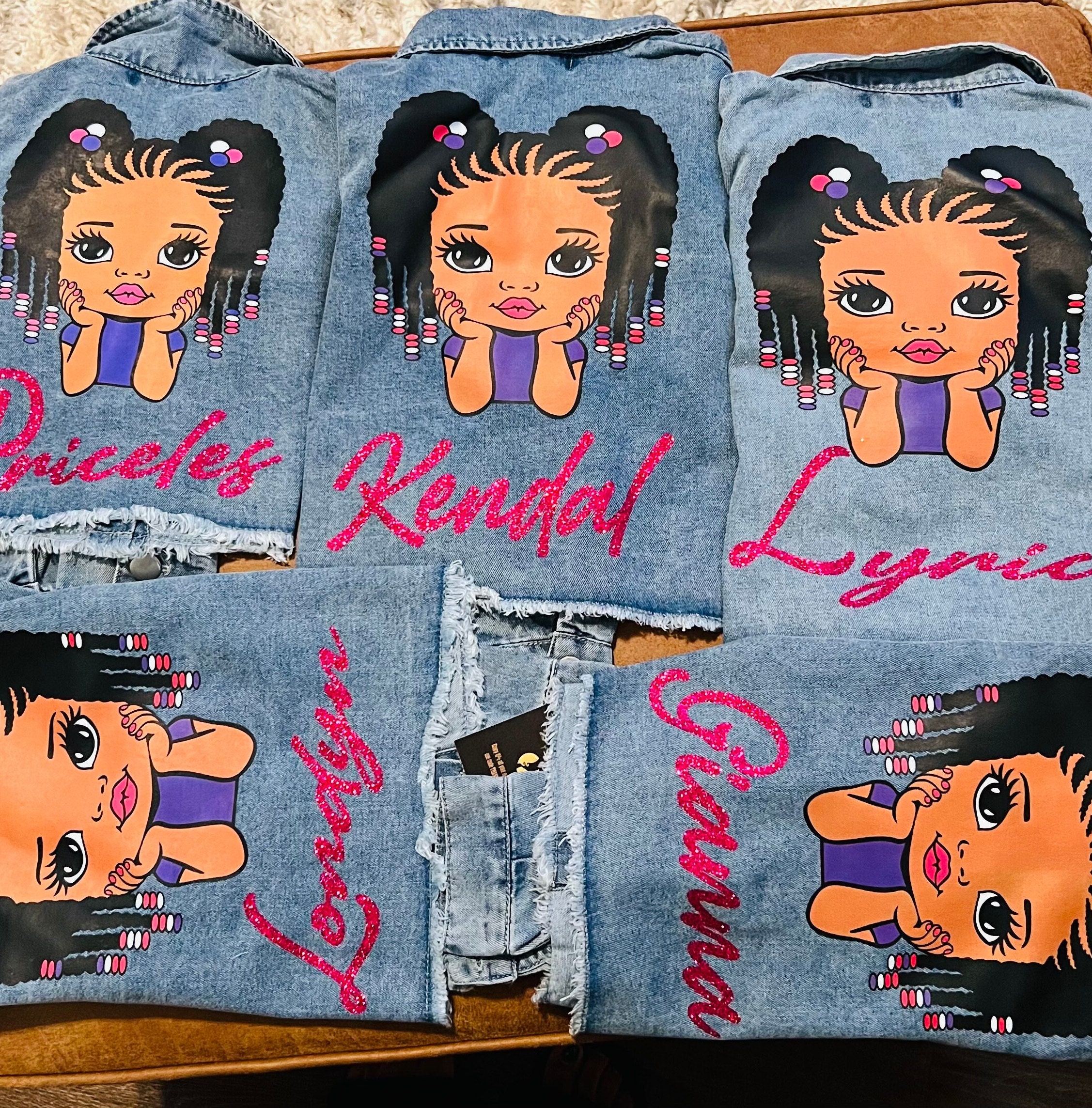 Custom Girl Jean Jacket: Personalized Picture Denim Jacket - Etsy