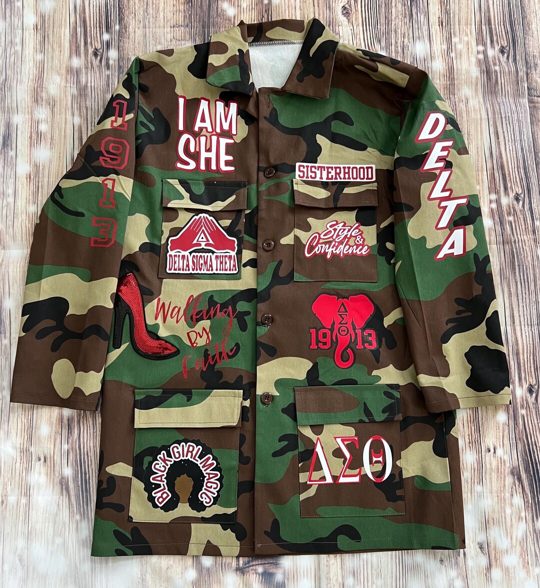 Custom Greek Camo Jacket: Sorority Army Style - Etsy