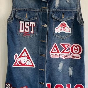 Delta Sorority, Vintage Jackets for Women, Jean Jackets, DST Jean ...