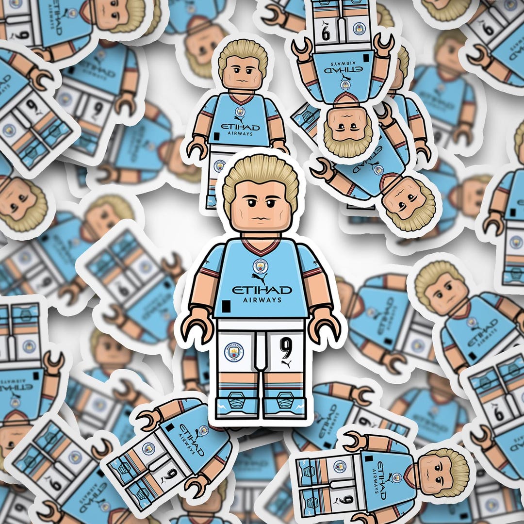 Erling Haaland Sticker Magnet Lego Manchester City - Etsy
