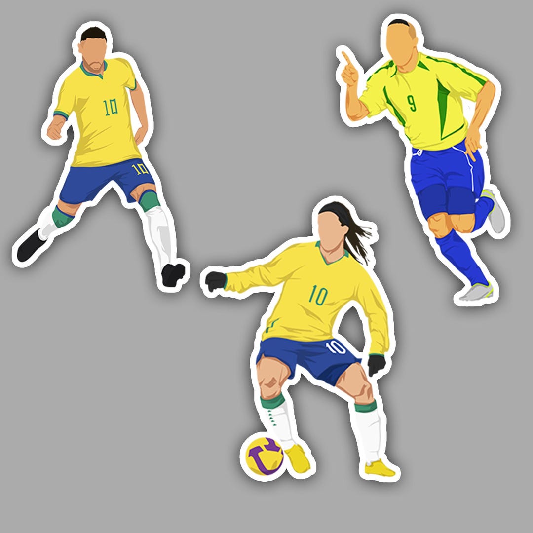 Ronaldo | Neymar | Ronaldinho | Stickers | R9 | | Brazil | Football ...